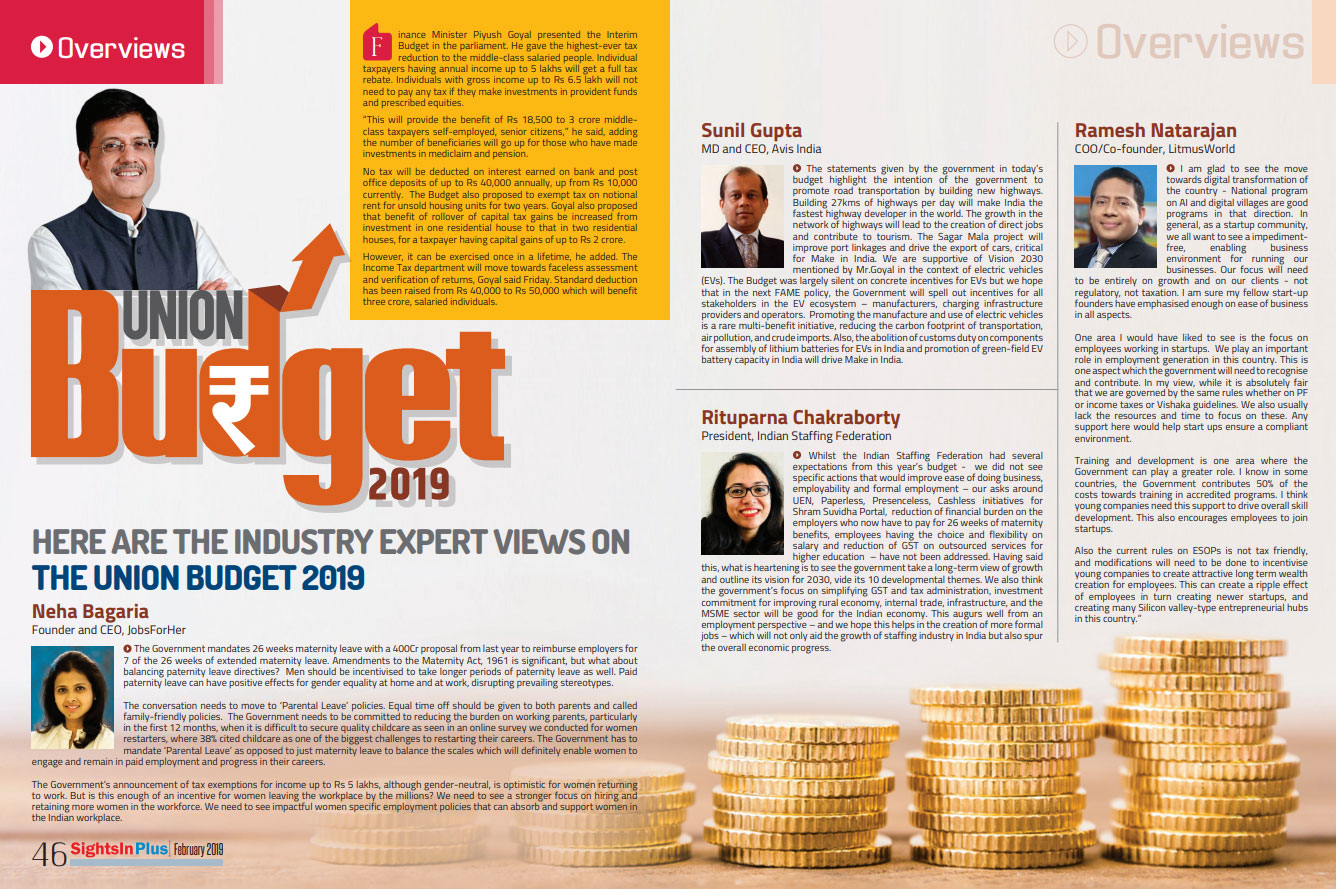 Union Budget 2019: Here are the Industry Expert Views | LitmusWorld